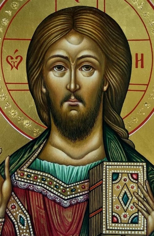 Orthodox Icon of Jesus Christ, Greek Icon, Byzantine Art, Hand Painted ...