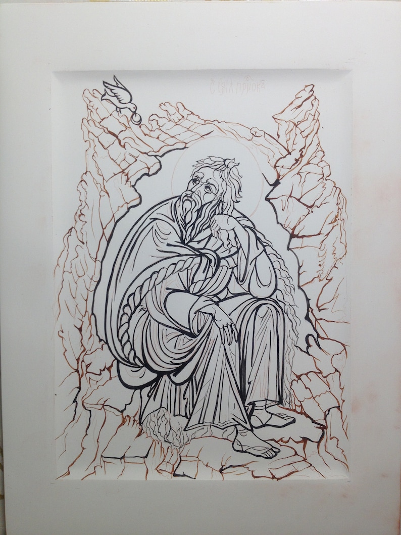 Orthodox Icon of Saint Elijah the Prophet, Hand Painted, Greek Icon ...