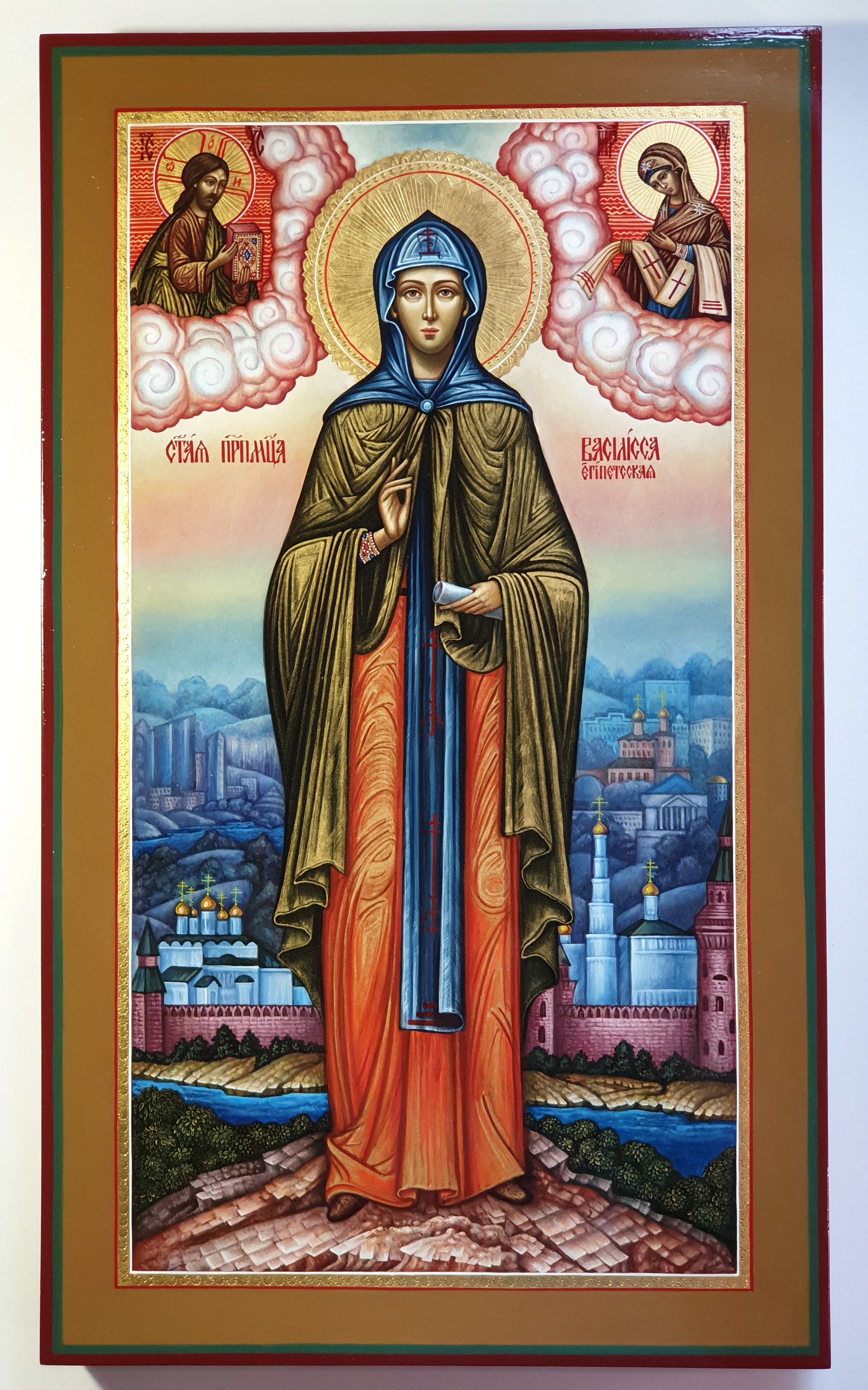 Orthodox Measuring Icon of Holy Martyr Basilissa of Egypt Abbess, Greek ...