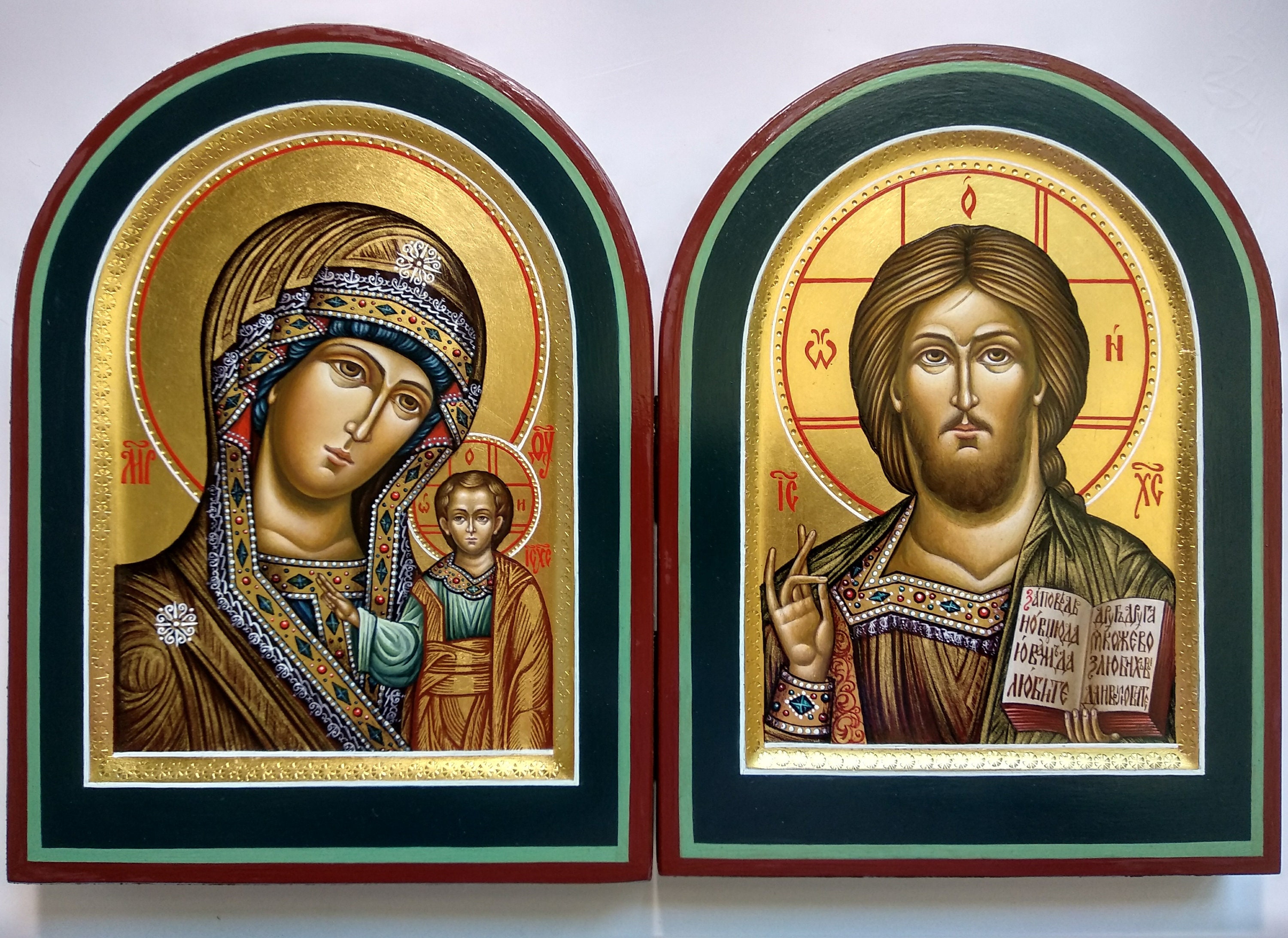 Orthodox Icon of Jesus Christ, Hand Painted, Greek Icon, Byzantine Art ...