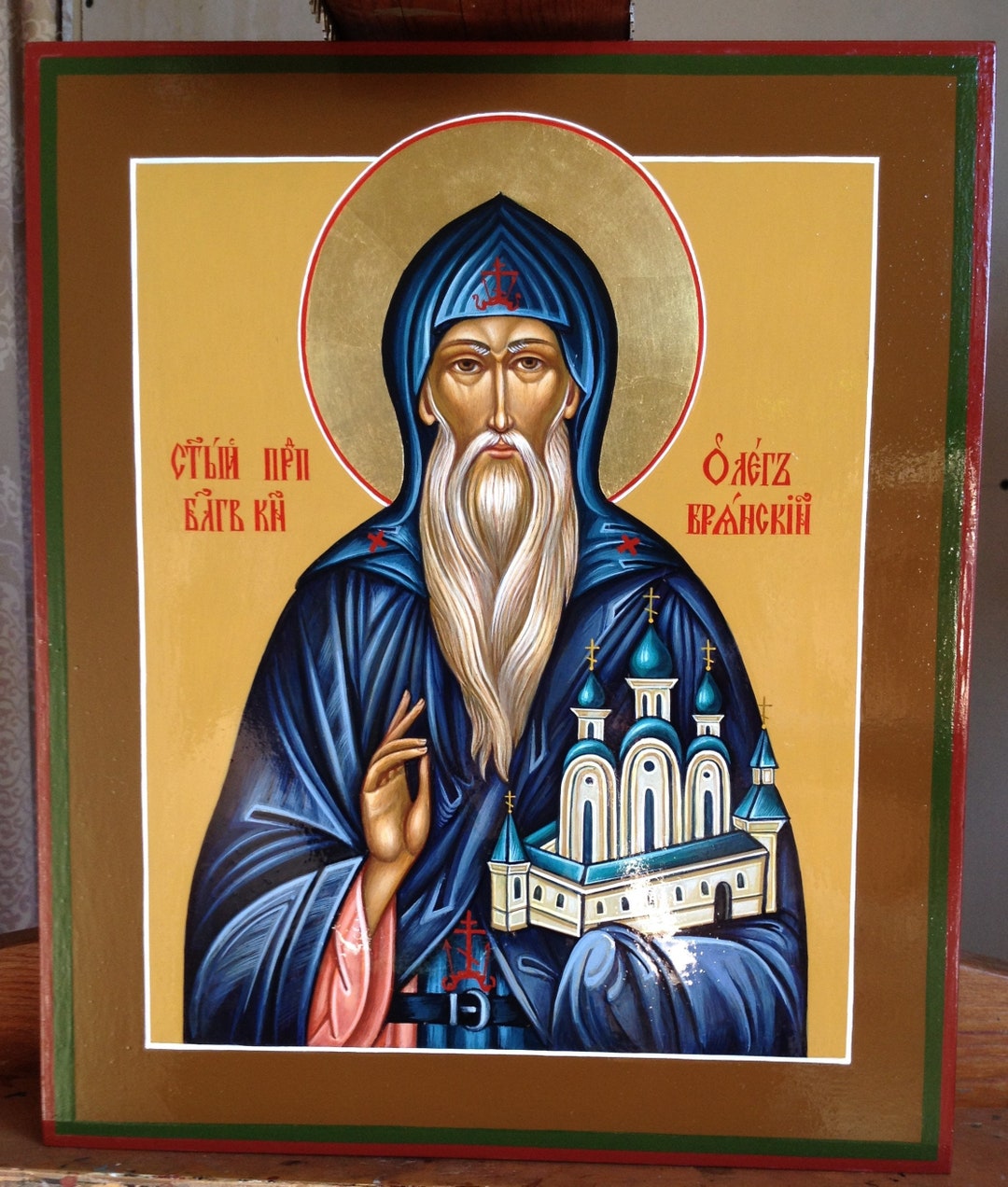 Orthodox Icon of Saint Prince Oleg of Bryansk, Hand Painted, Greek Icon ...
