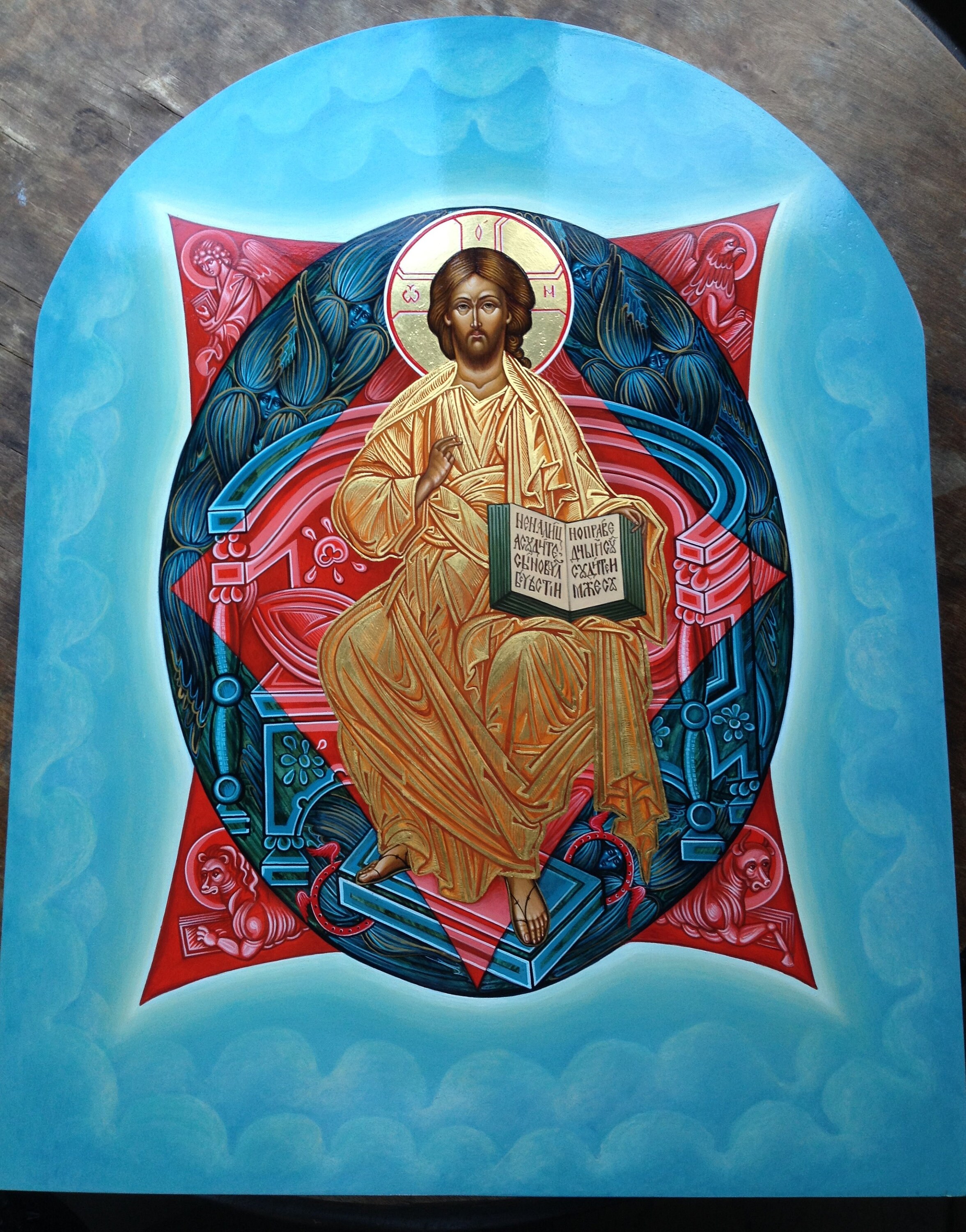 Orthodox Icon of Jesus Christ, Savior in the Force, Hand Painted, Greek ...