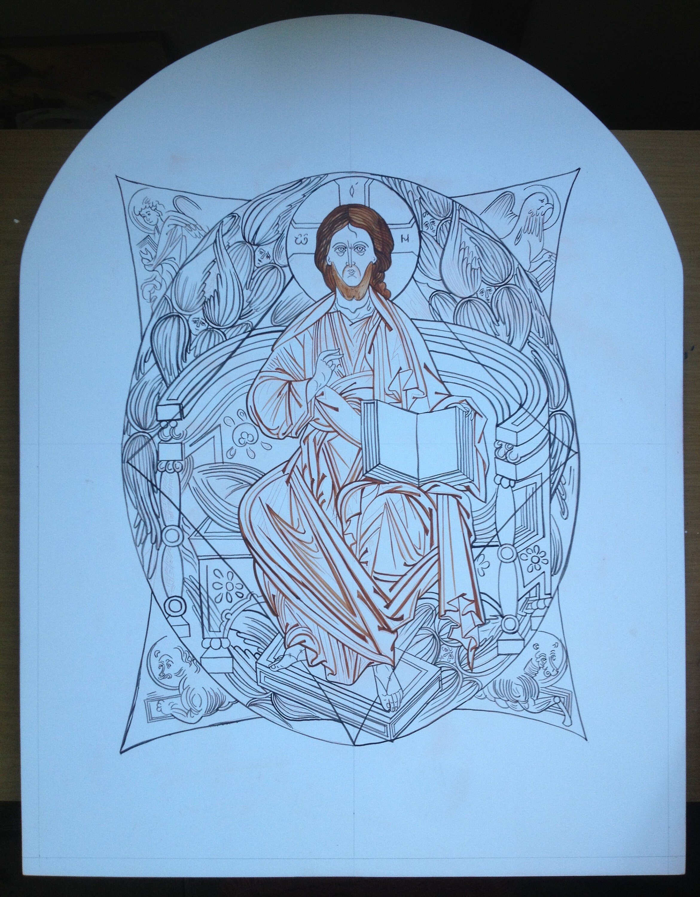 Orthodox Icon of Jesus Christ, Savior in the Force, Hand Painted, Greek ...