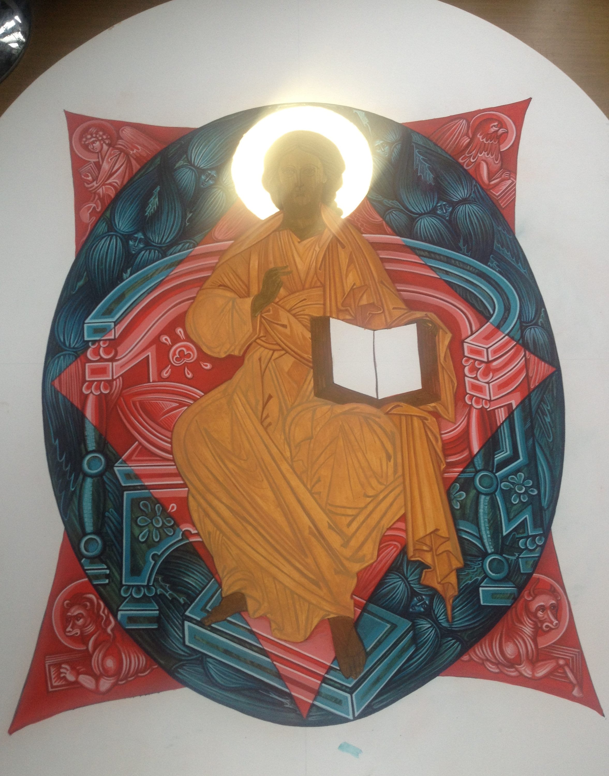 Orthodox Icon of Jesus Christ, Savior in the Force, Hand Painted, Greek ...