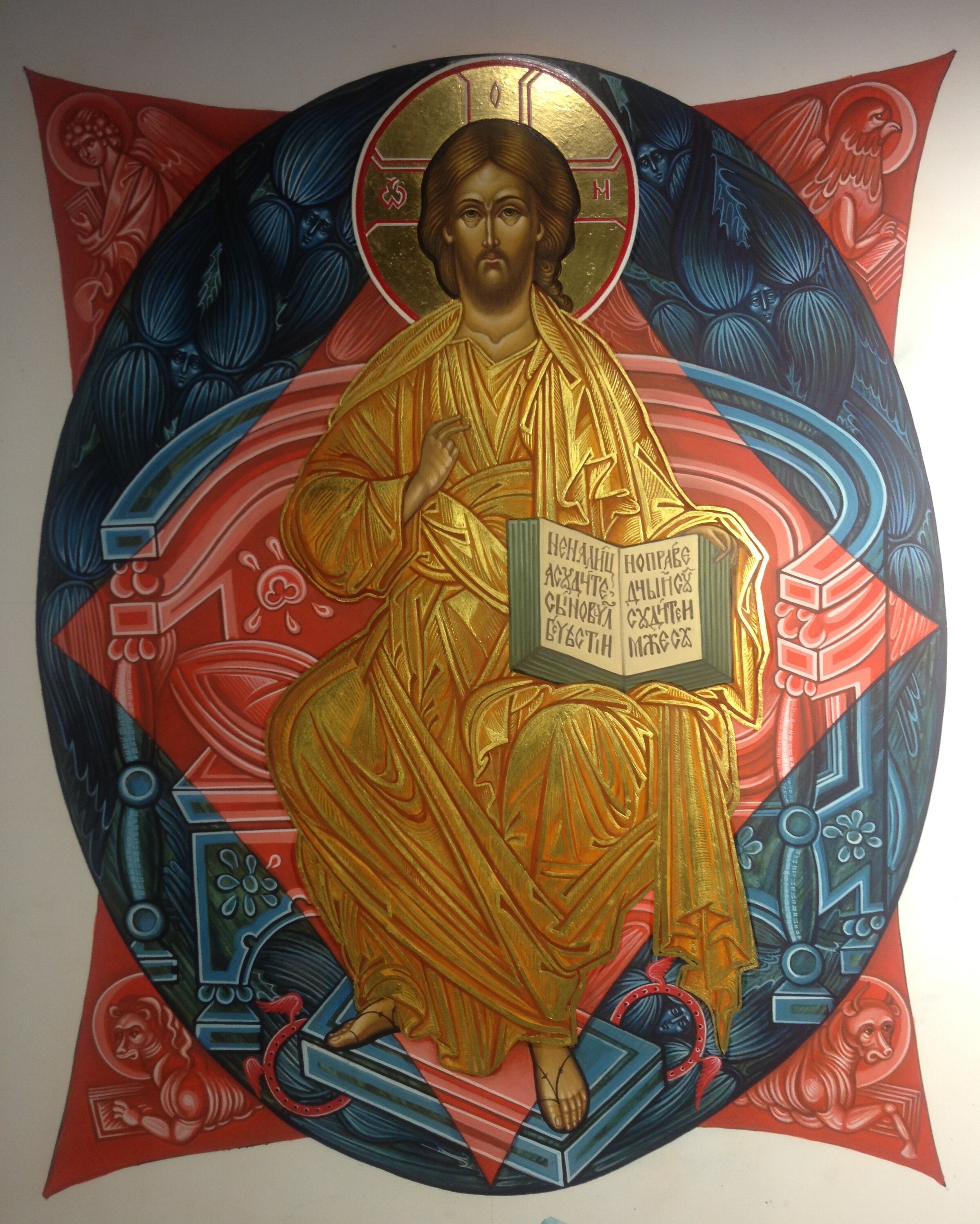 Orthodox Icon of Jesus Christ, Savior in the Force, Hand Painted, Greek ...