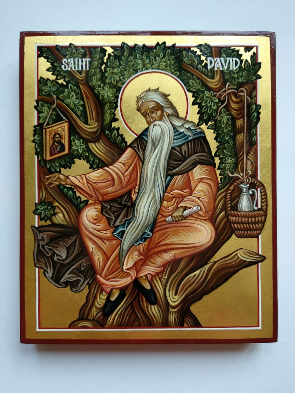 Orthodox Icon of Saint David of Thessalonica, Hand Painted, Greek Icon ...