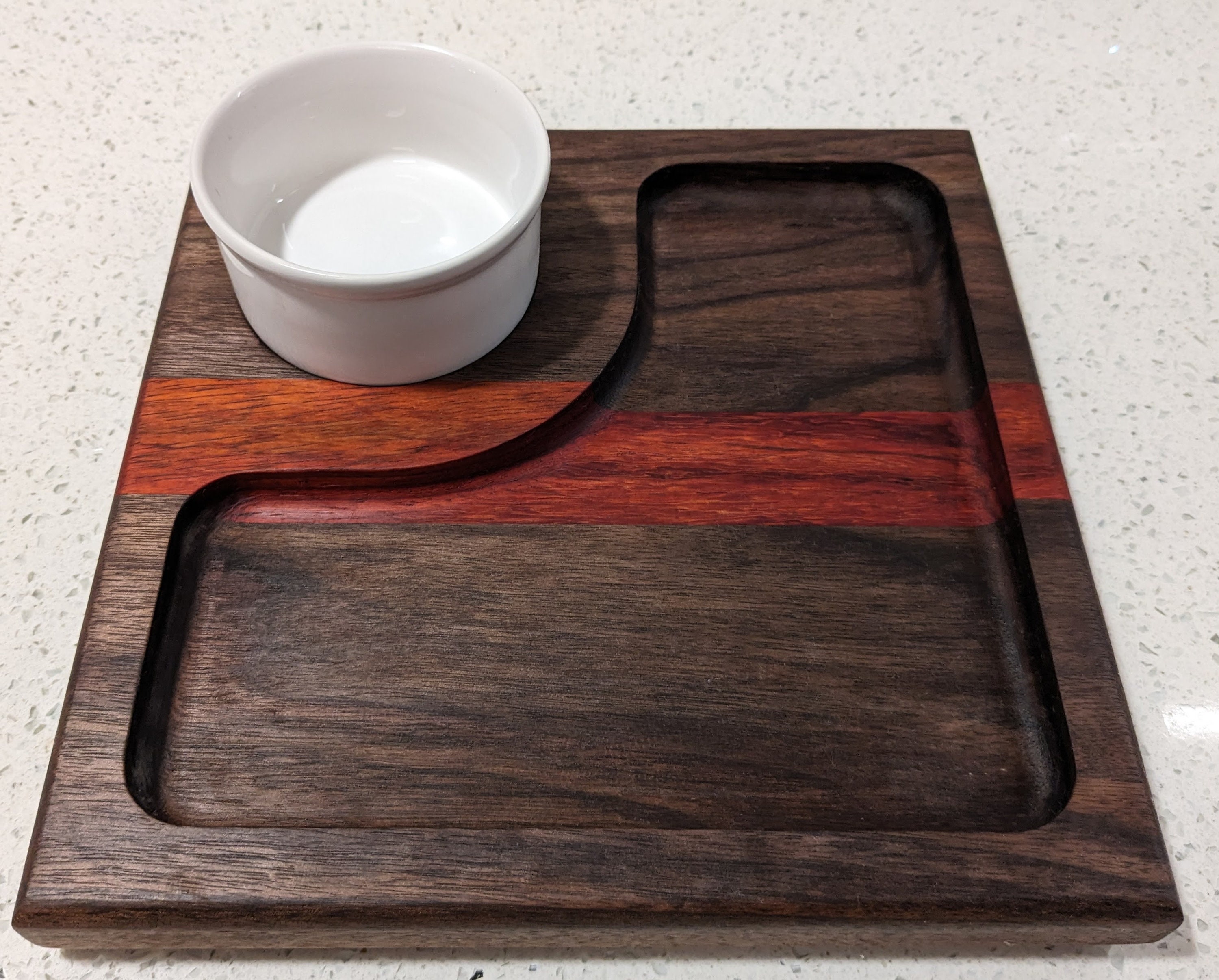 Handmade Square Serving Tray With Ceramic Ramekin - Etsy