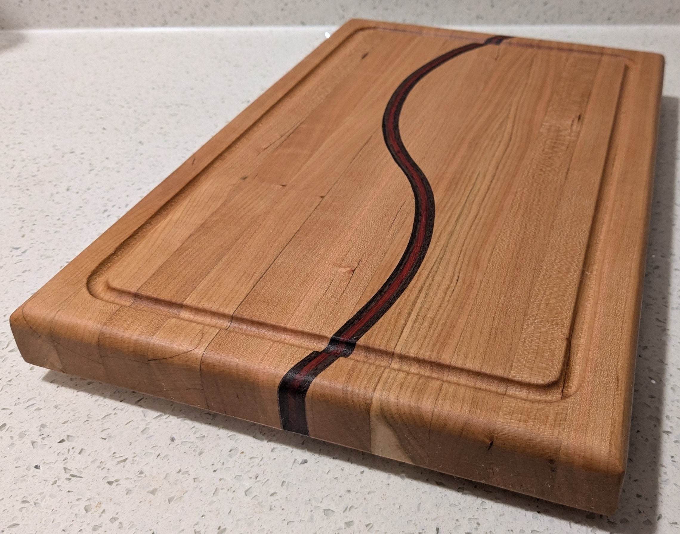 Handmade Wave Pattern Edge Grain Cutting Board - Etsy Canada