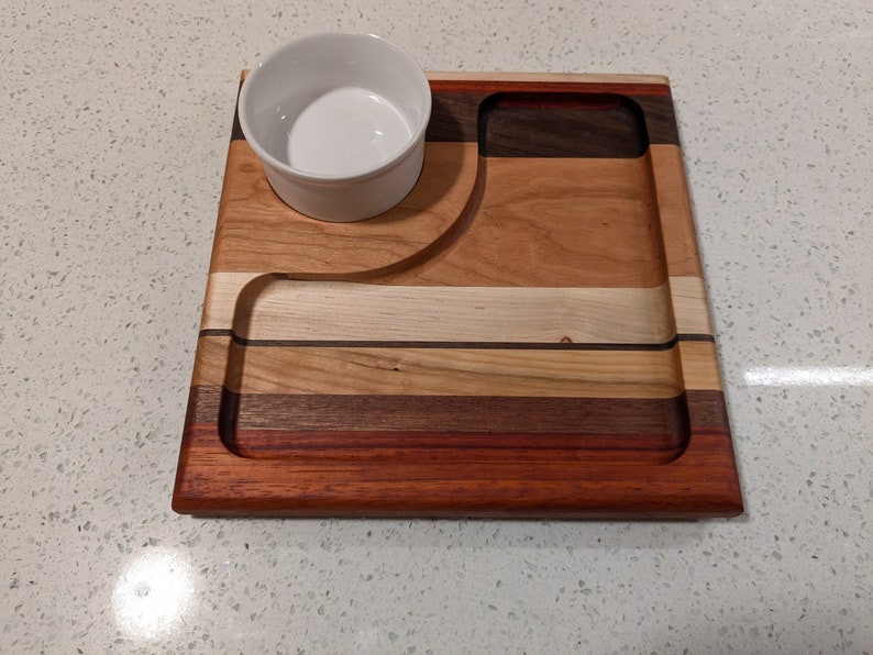 Handmade Square Serving Tray With Ceramic Ramekin - Etsy