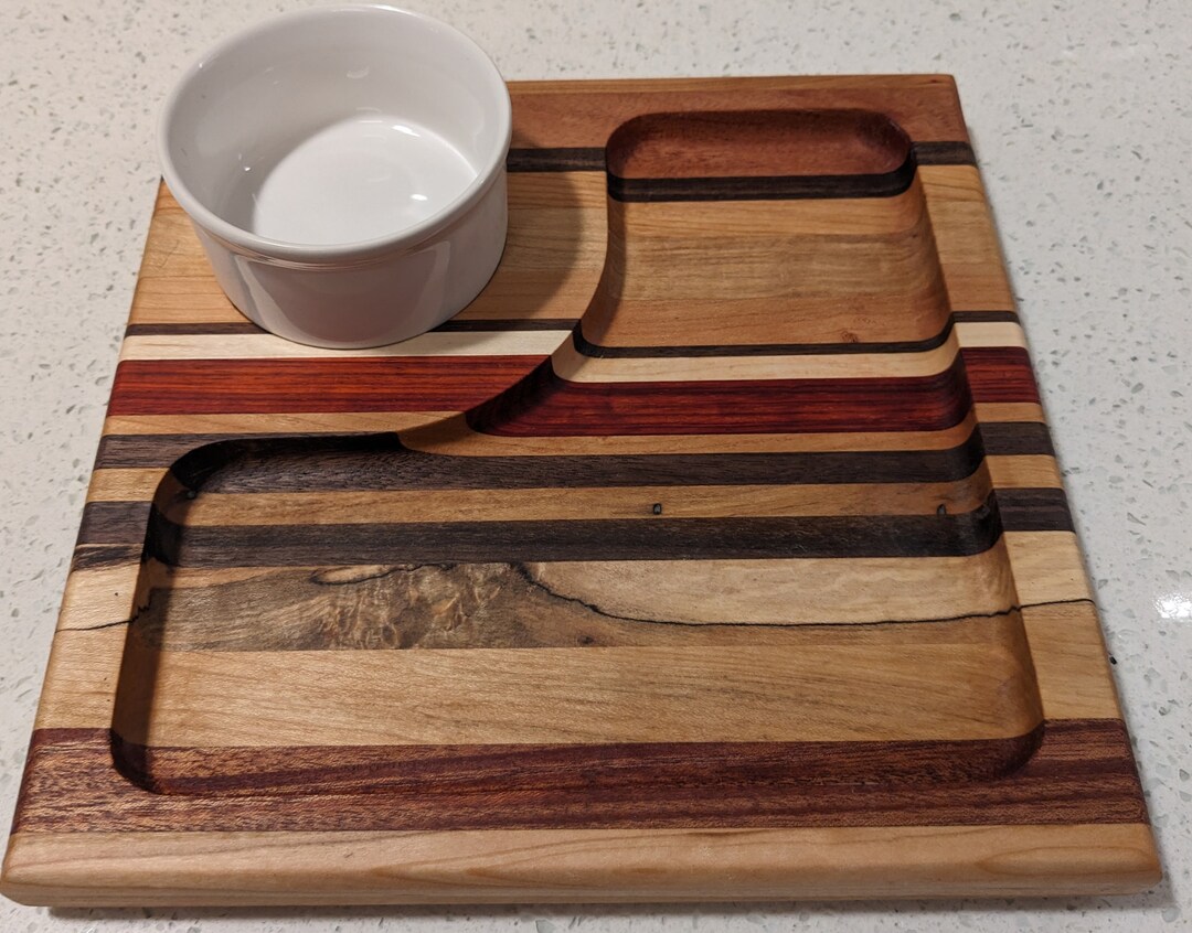 Handmade Square Serving Tray With Ceramic Ramekin - Etsy
