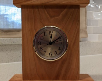 Wooden Mantle Clock in Cherry - Etsy UK