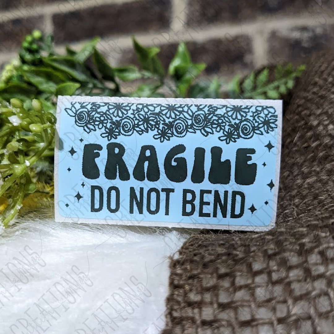 Custom Thermal Business Labels - Fragile Do Not Bend Labels - Small ...