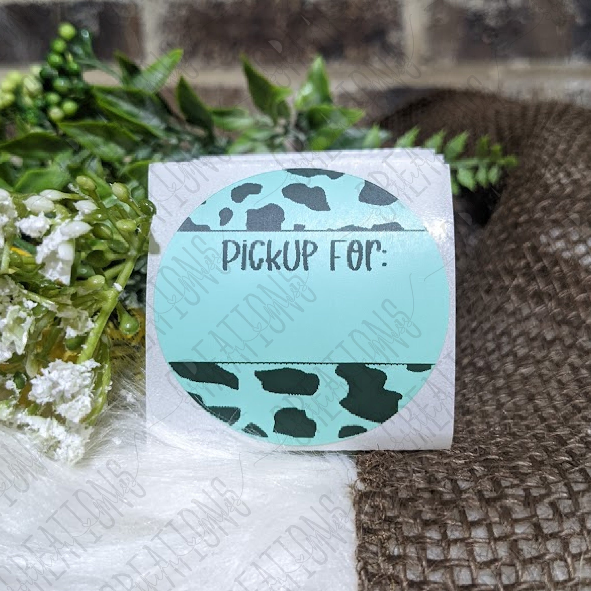 Cow Print Pick up Labels Pick up Labels Small Business Stickers ...