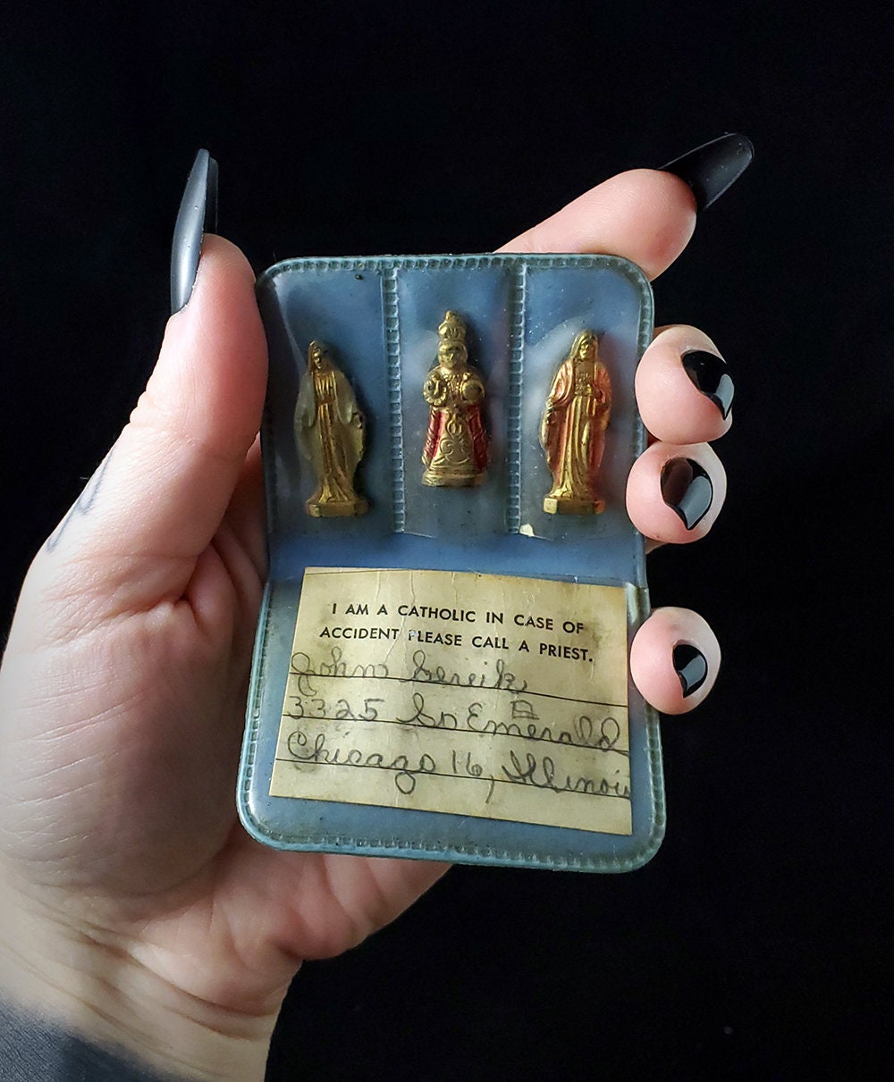 RARE Vintage Catholic Pocket Shrine 1960's Mid-century Religious Icon ...