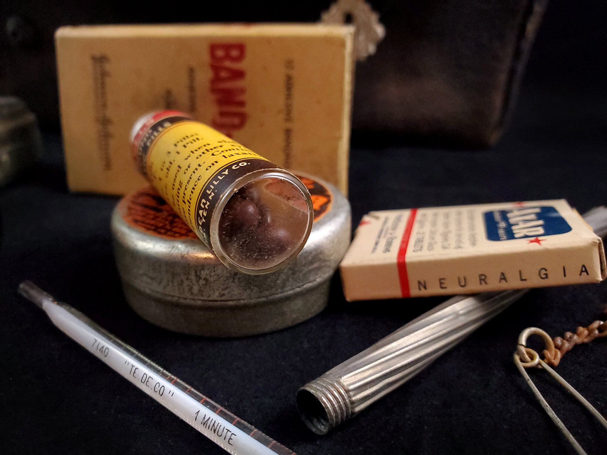 RARE Antique Leather Doctors Medical Sick Bag W/ Contents Vintage VTG Bottle Medicine - Etsy