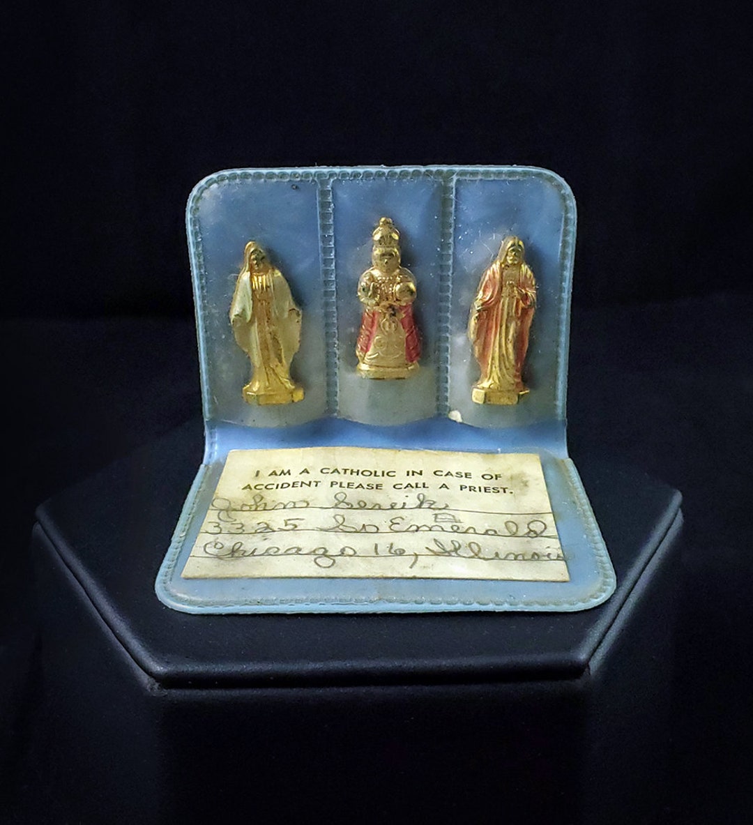 RARE Vintage Catholic Pocket Shrine 1960's Mid-century Religious Icon ...