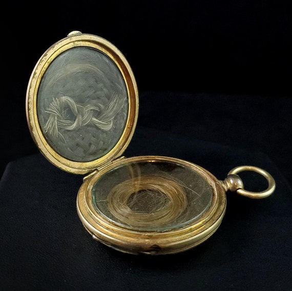 Antique Victorian HUGE Gold Filled Locket With Daguerreotypes - Etsy