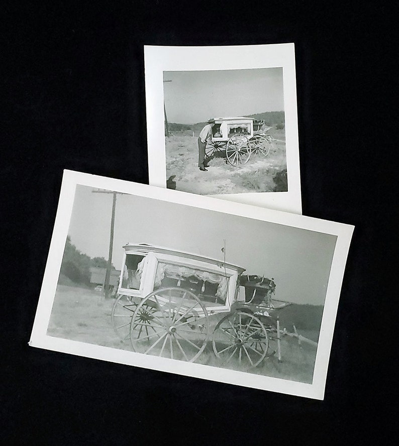 Vintage VTG 1950s Photos of Horse Drawn Carriage Hearse Funeral ...