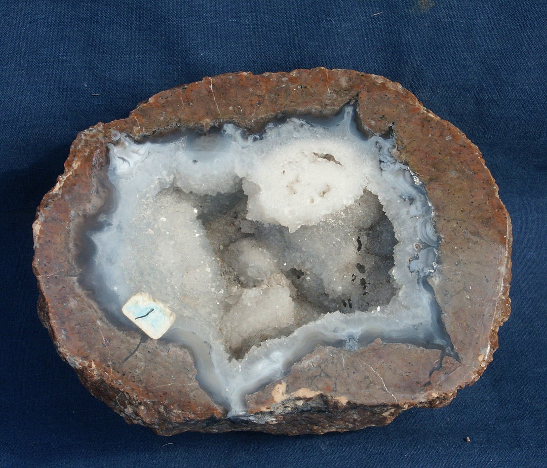 Cut and Polished Hollow Rhyolite/crystal Thunderegg Geode - Etsy