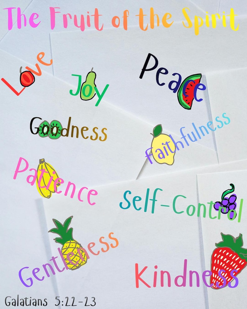 Fruit of the Spirit Poster | Galatians 5:22–23 | Christian Printable ...