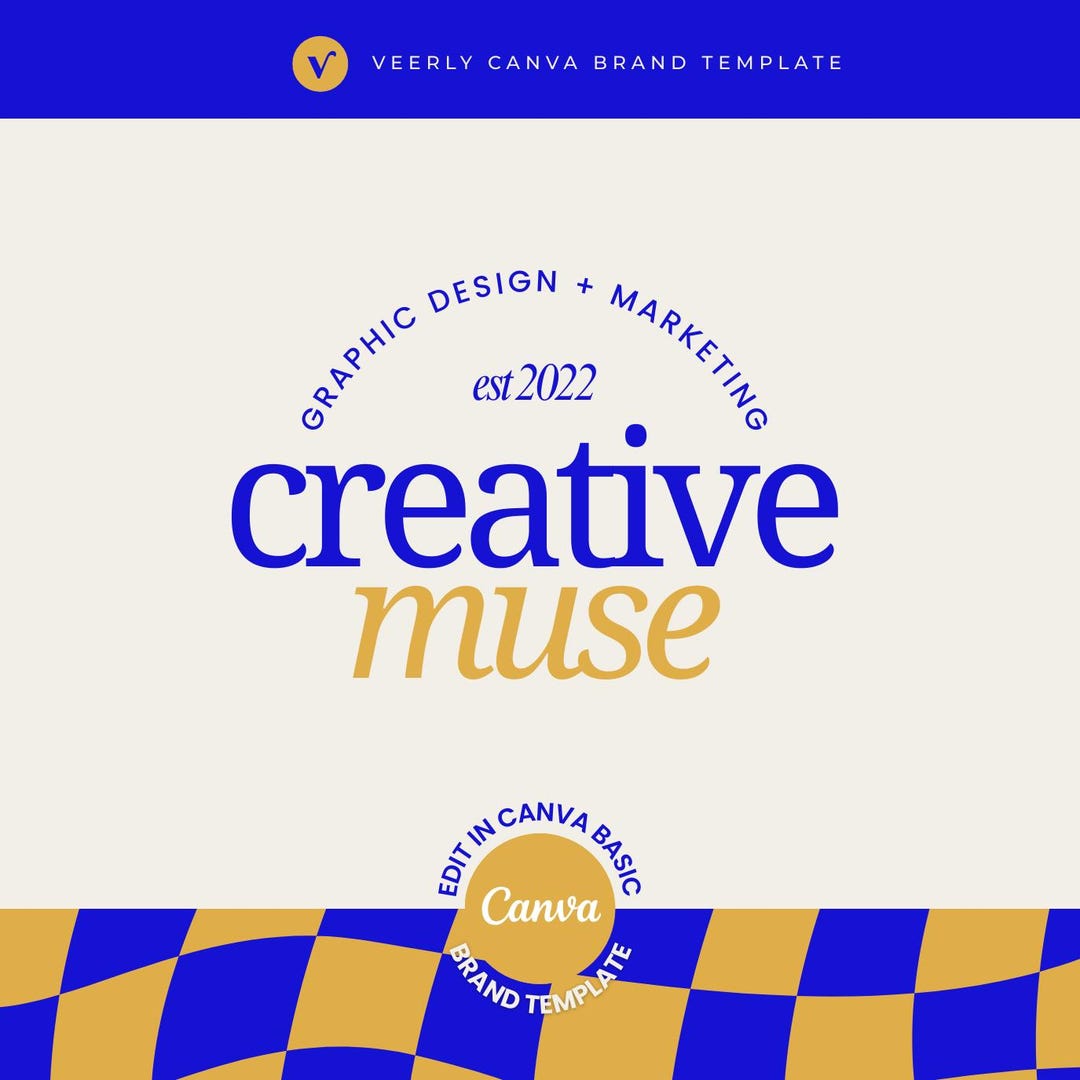 Modern Brand Kit: Editable Logo, Typography & Color Palette (canva) - Etsy
