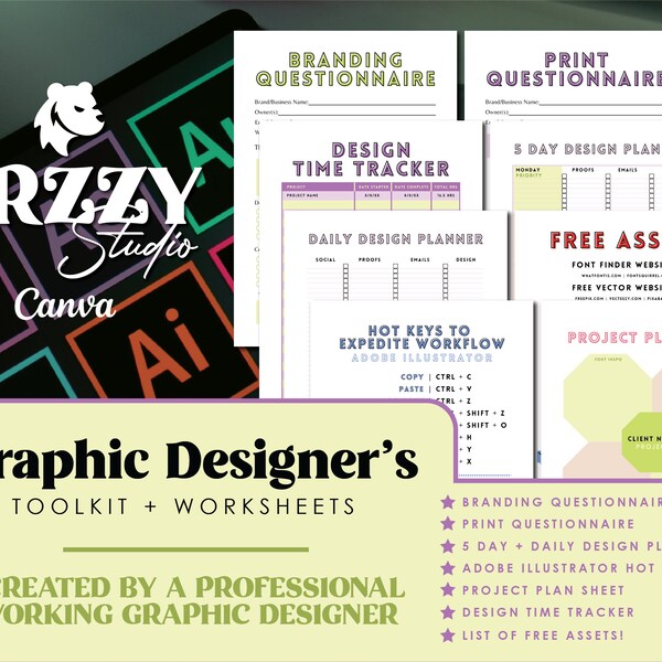 Graphic Designer Worksheet - Etsy