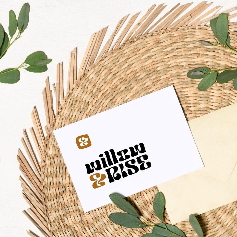 Retro Brand Kit: Bold Logo, Icon, Font Set (canva Pro Editable) - Etsy