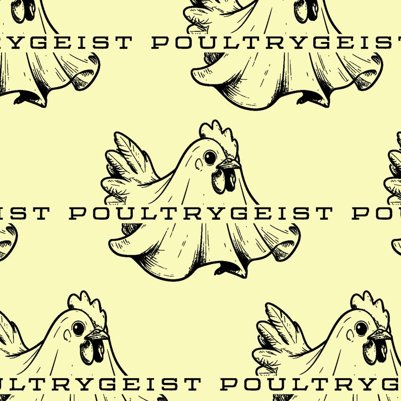 Poultrygeist Chicken Ghost PNG: Funny Halloween Shirt Design - Etsy