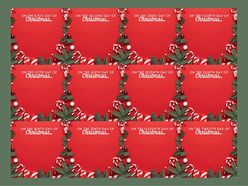 Editable 12 Days of Christmas Printables or Social Posts | Canva ...