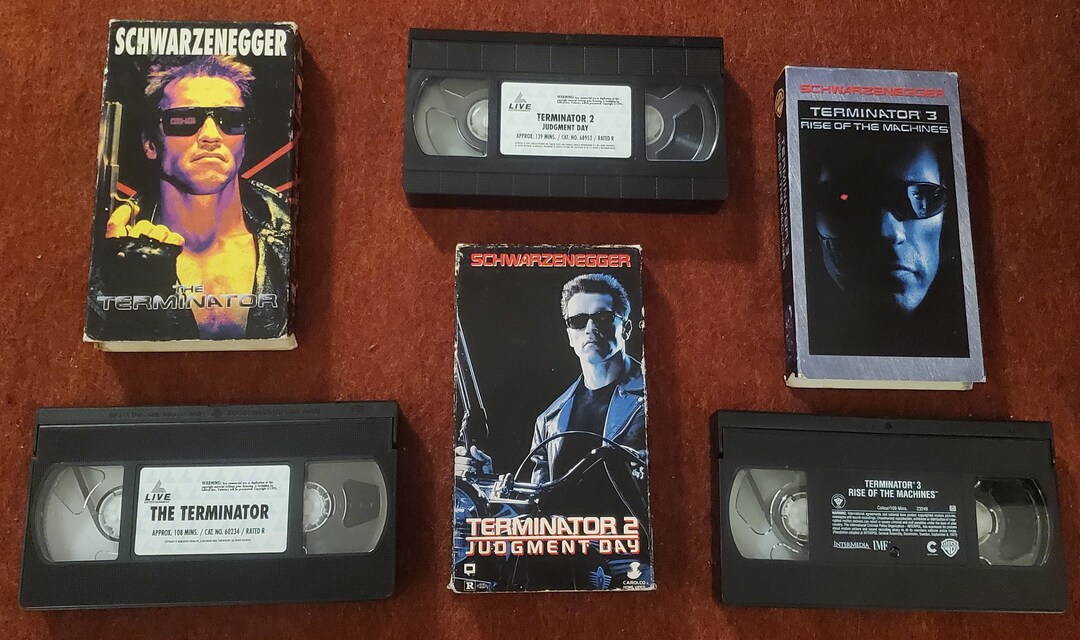 The Terminator 1, 2, and 3 VHS Tapes - Etsy