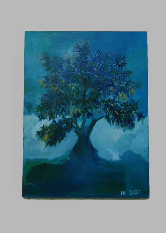 Olive Tree Painting in Oil Home Decor Sweet Home Painting - Etsy