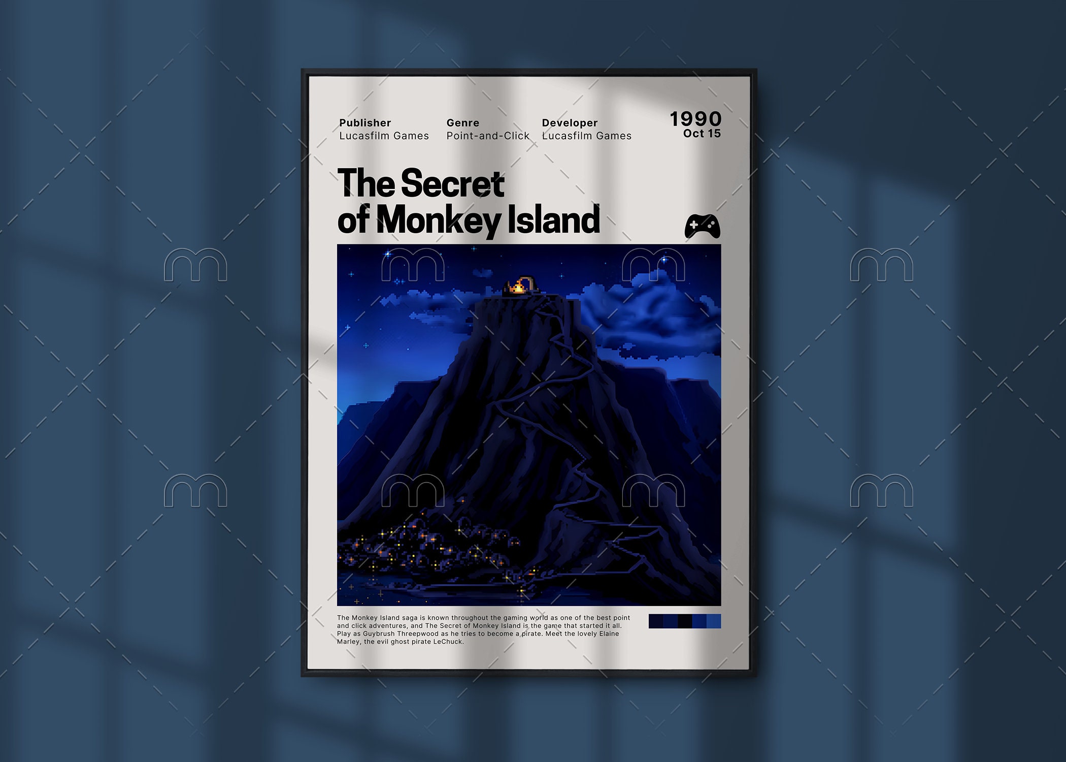 The Secret of Monkey Island 1990 Games Poster, Retro Games Poster ...