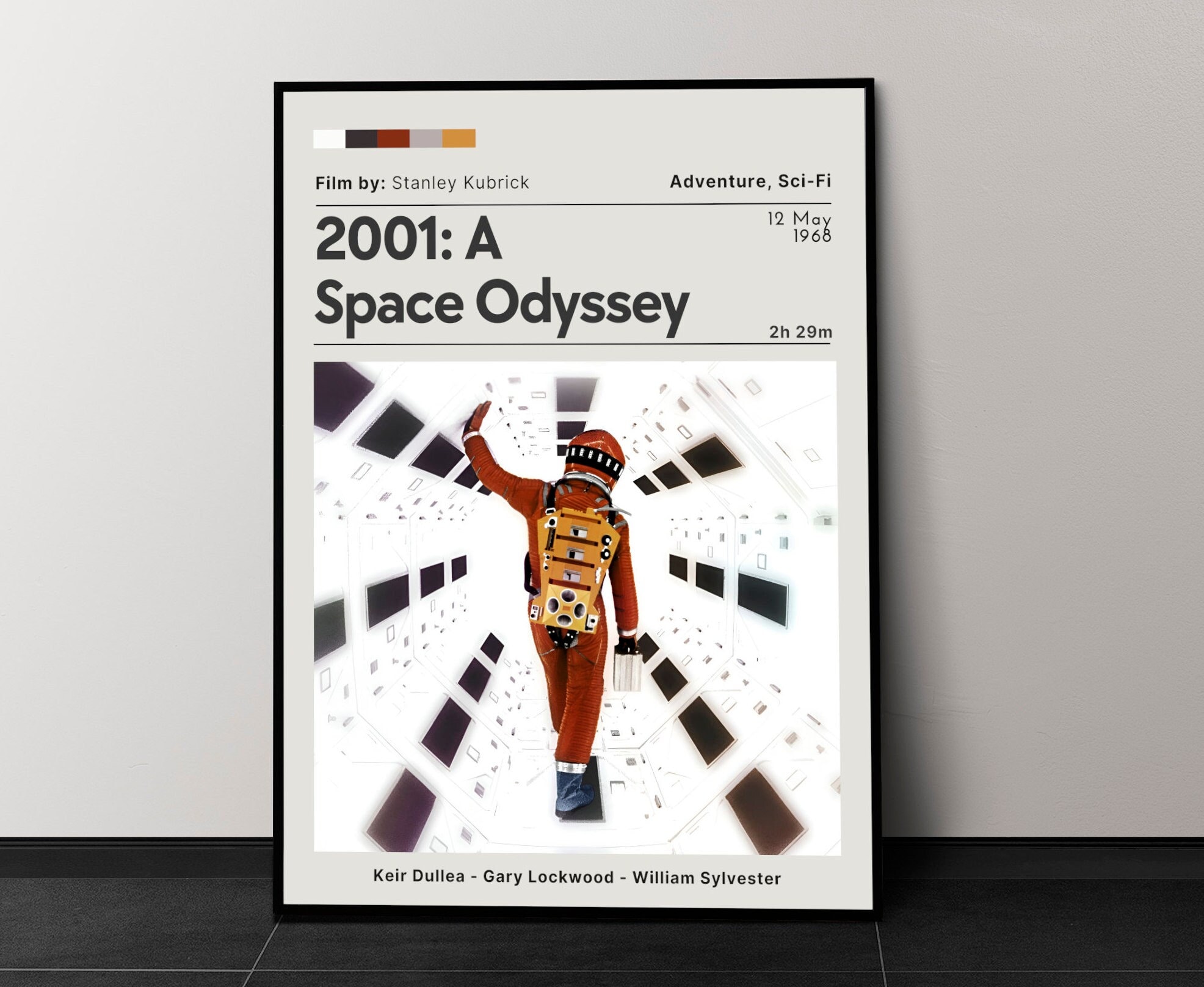 2001: A Space Odyssey Movie Poster, Movie Wall Decor, Minimalist Movie ...