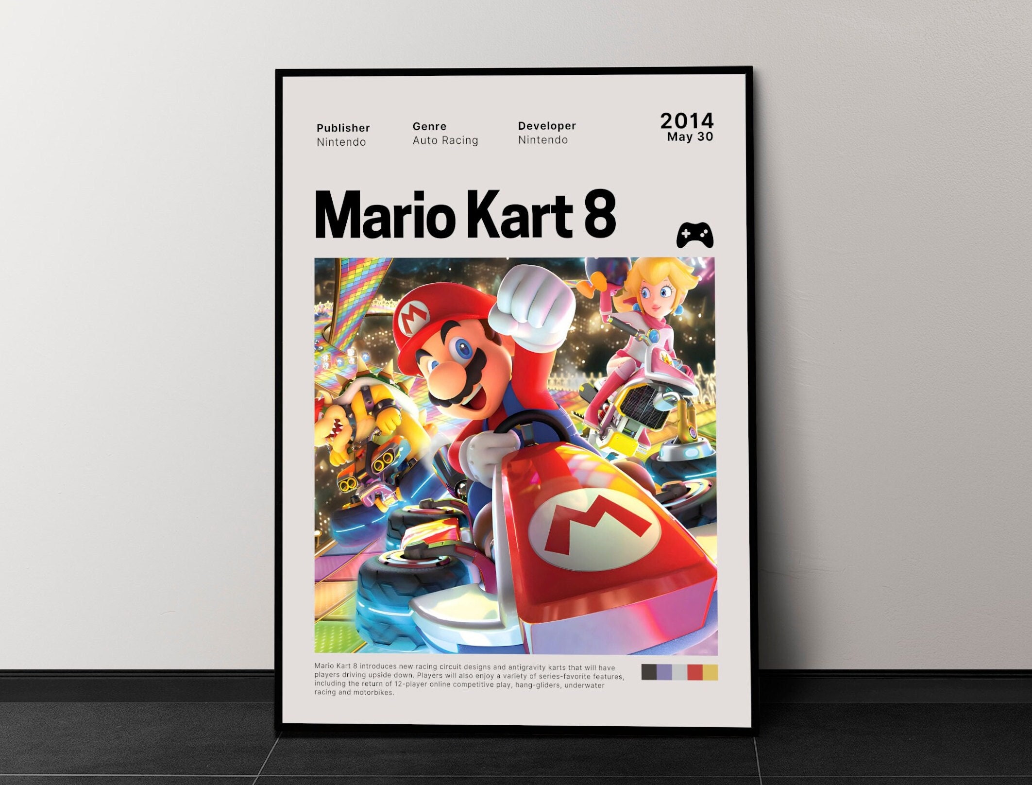 Mario Kart 8 Game Poster, Minimalist Games Poster, Video Games Poster ...