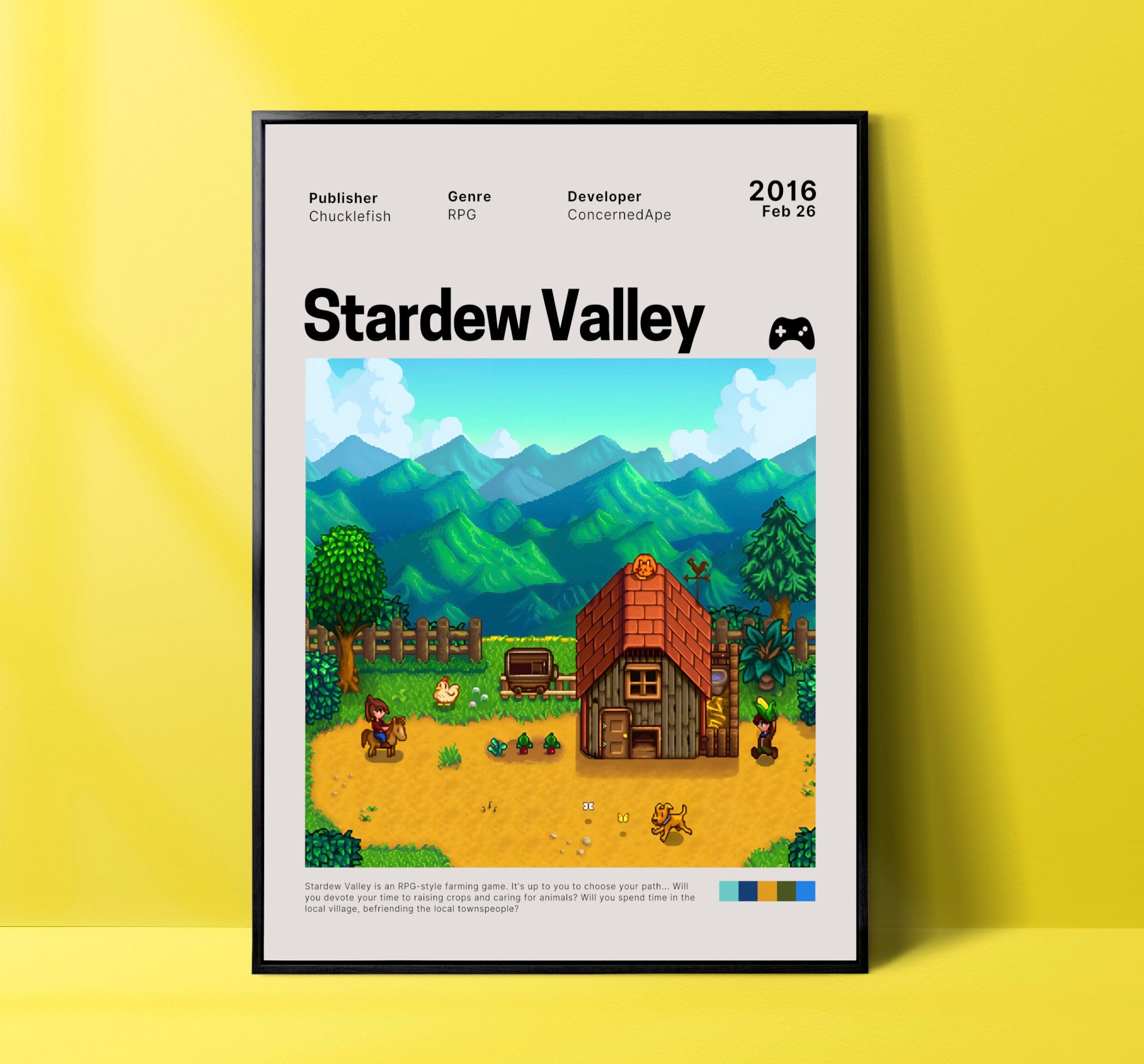 Stardew Valley Game Poster, Games Wall Decor, Minimalist Games Poster ...