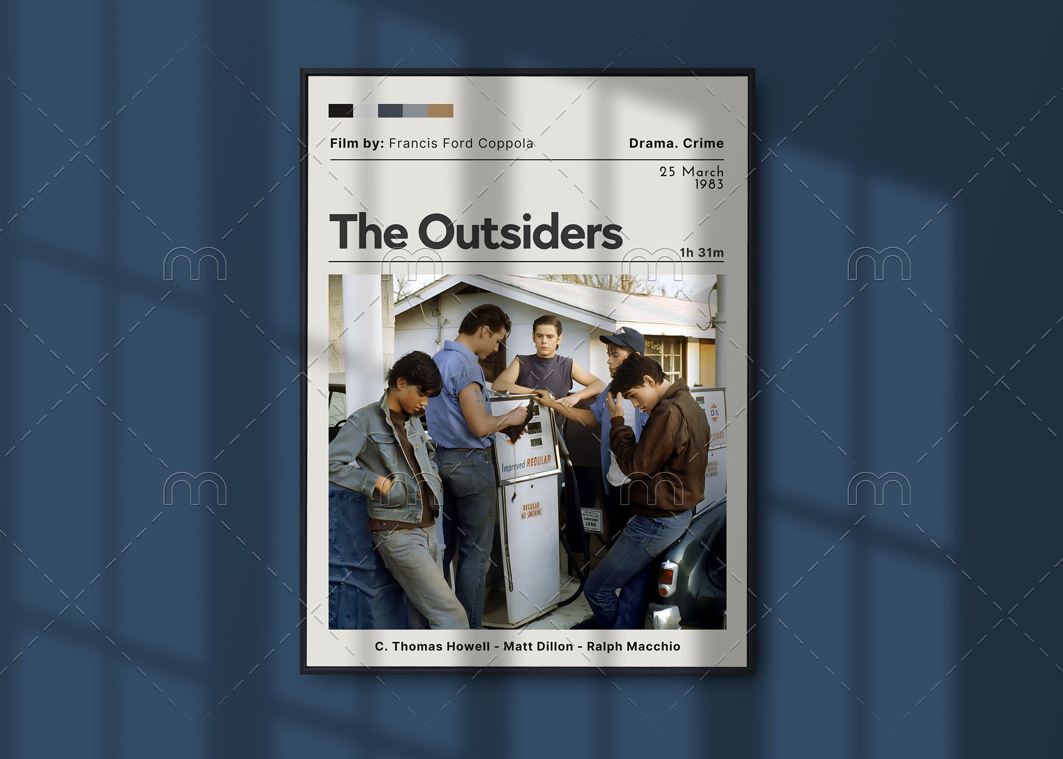 The Outsiders Movie Poster, Movie Wall Decor, Minimalist Movie Poster ...