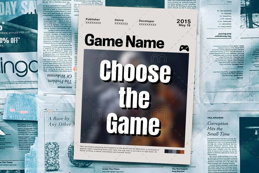 Custom Video Games Poster in 2 Versions light and Dark, Personalized ...