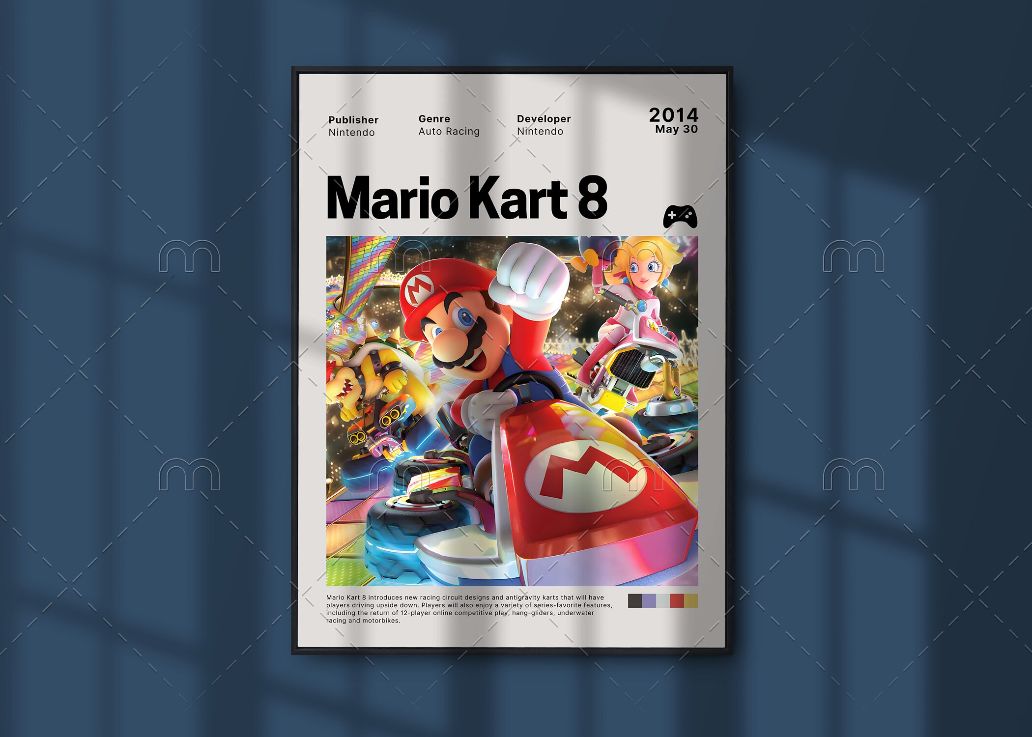 Mario Kart 8 Game Poster, Minimalist Games Poster, Video Games Poster ...