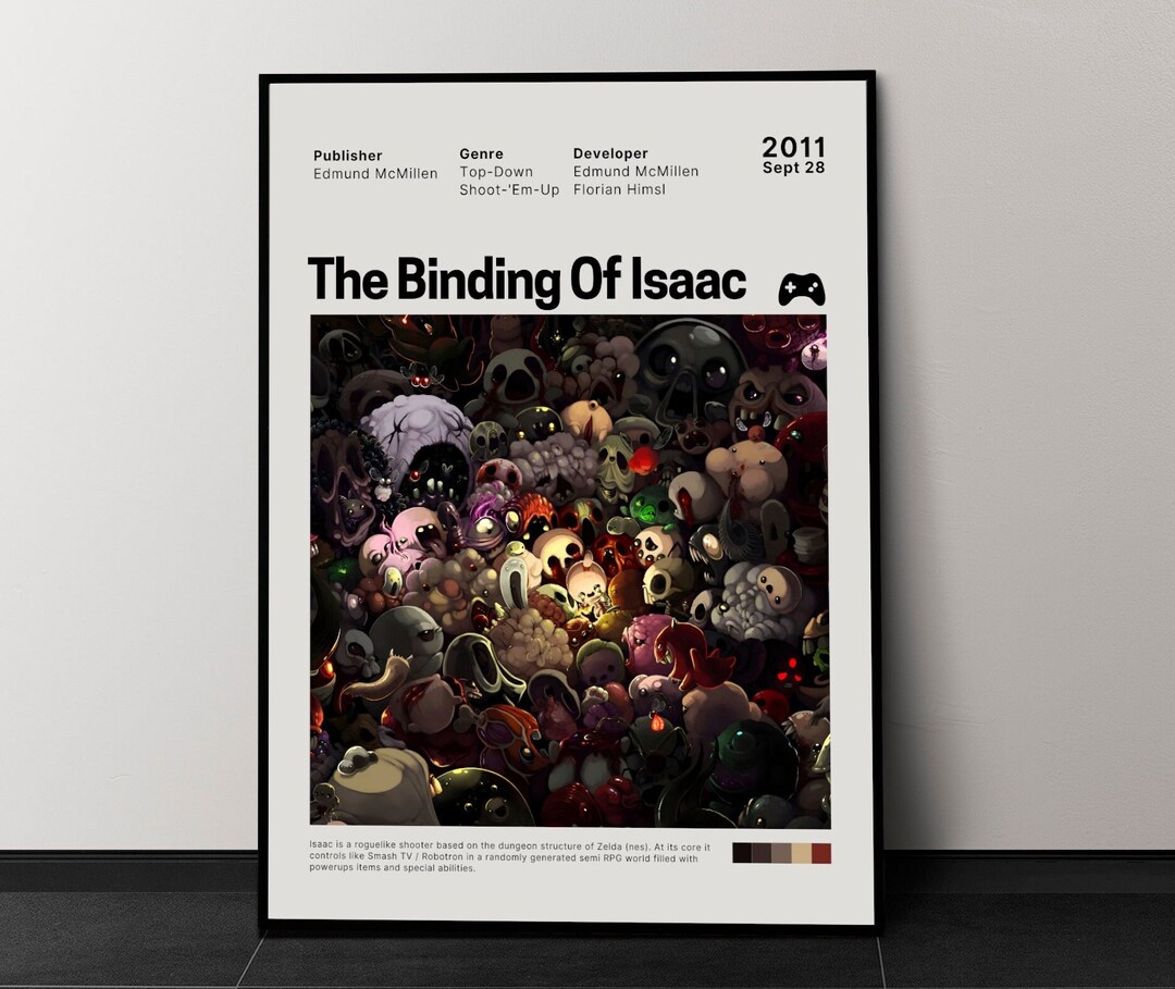 The Binding of Isaac Games Poster, Games Wall Decor, Minimalist Games ...