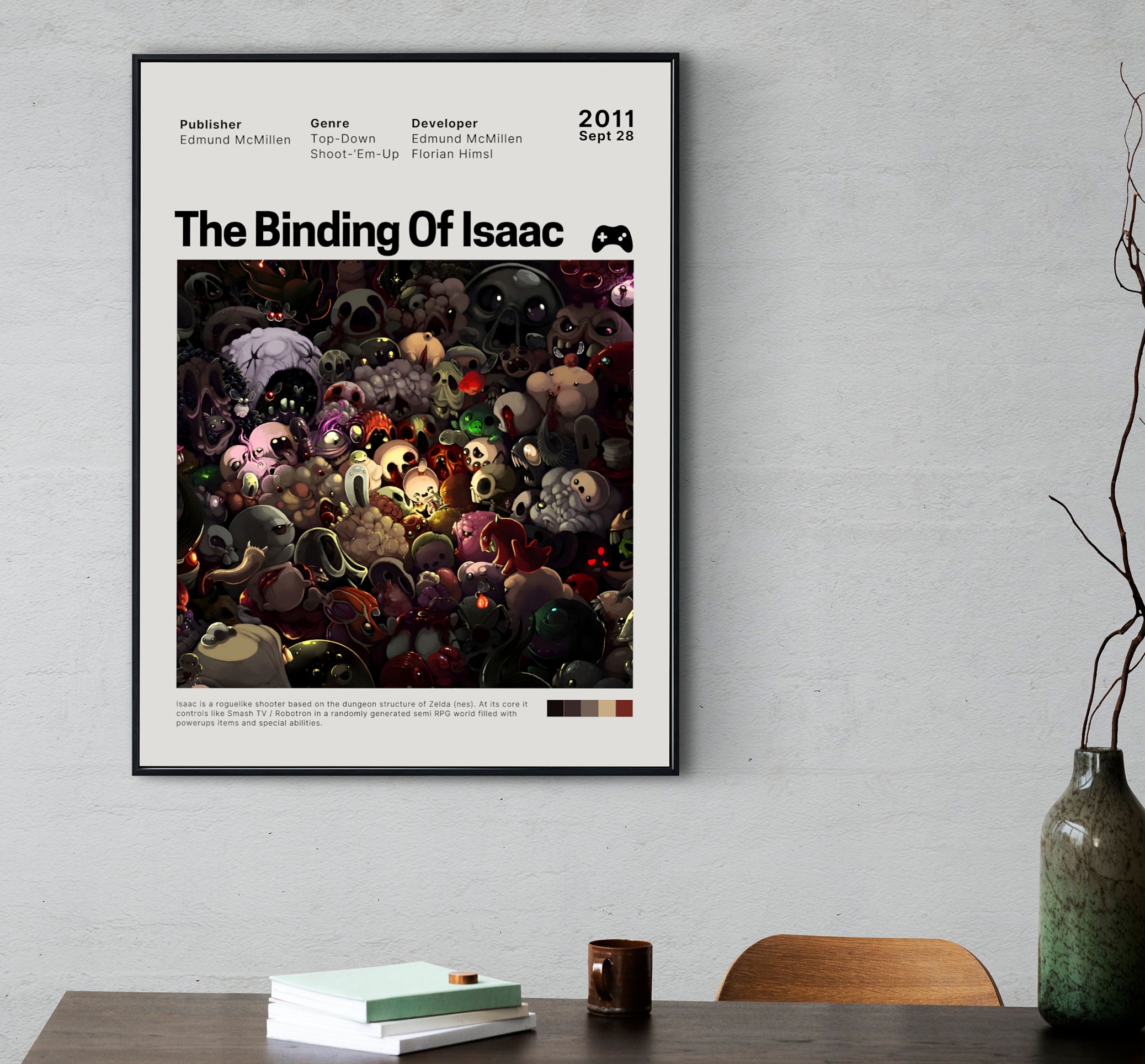 The Binding of Isaac Games Poster, Games Wall Decor, Minimalist Games ...