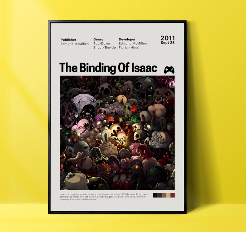 The Binding of Isaac Games Poster, Games Wall Decor, Minimalist Games ...