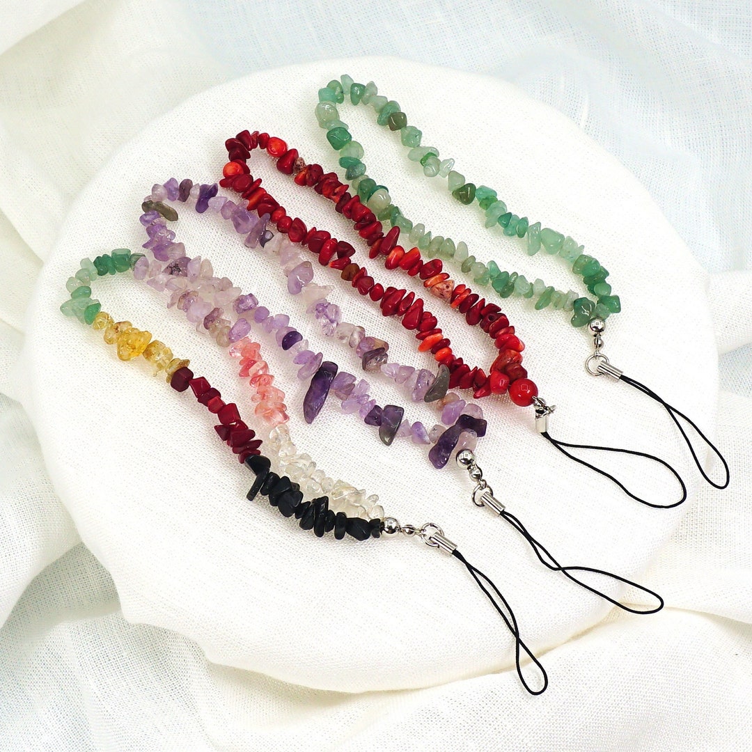 Crystal Phone Charm Healing Crystals Phone Strap Chakra - Etsy