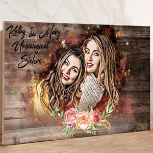 Best Friend Gift, Friends Picture Wood Sign, Custom Bestfriends Poster ...