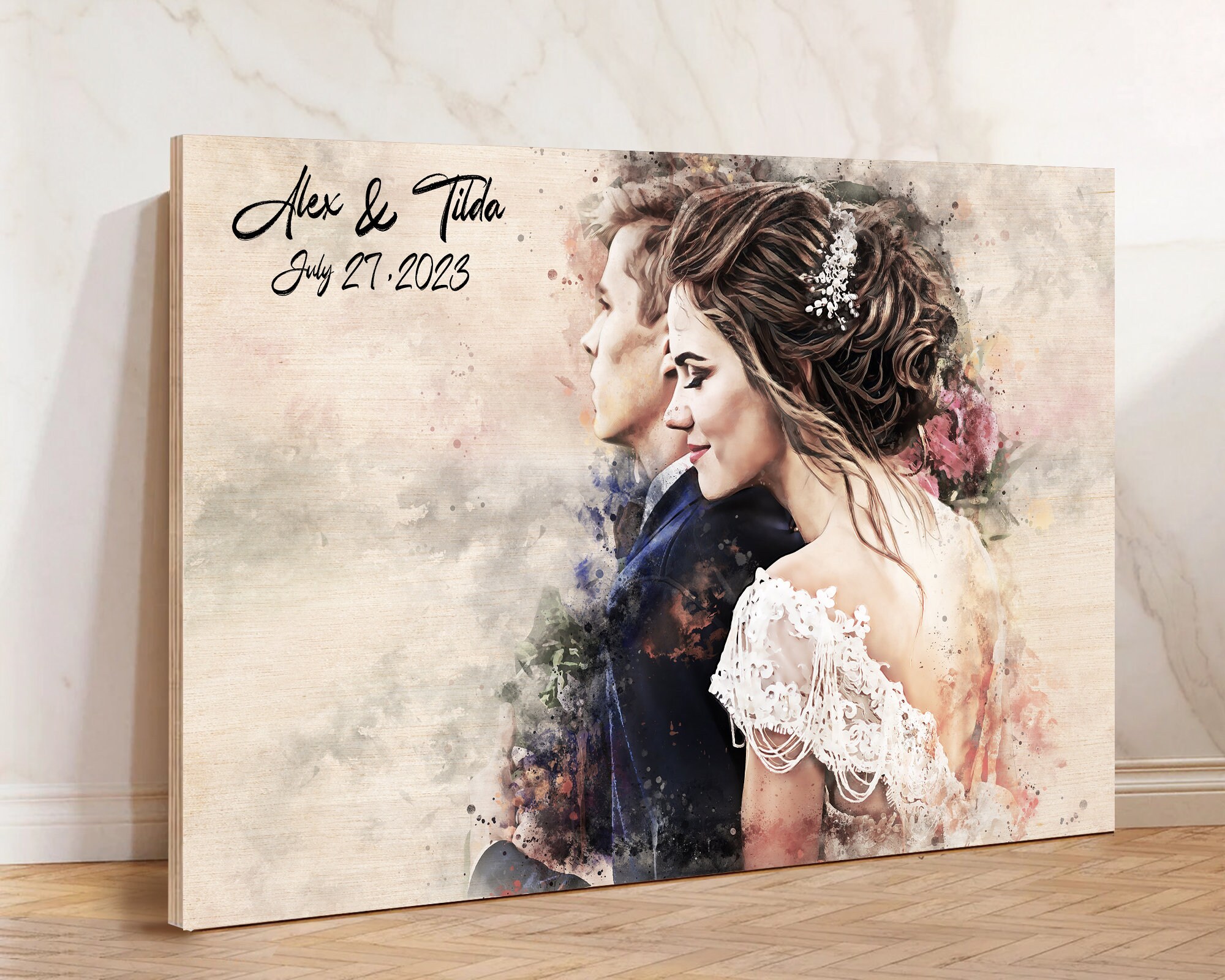 Custom Photo Wedding Guest Book Sign - Rustic Wedding Guest Book ...