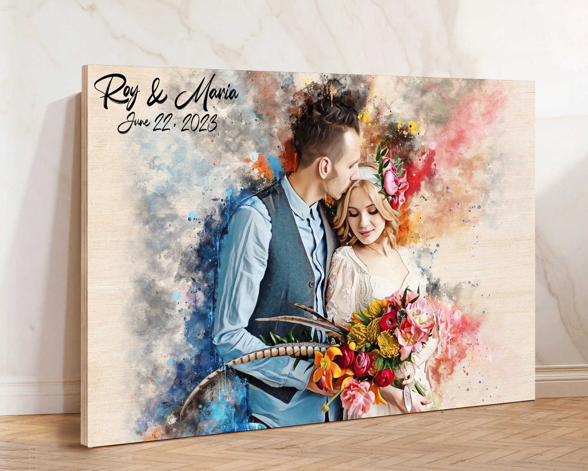 Custom Photo Wedding Guest Book Sign - Rustic Wedding Guest Book ...