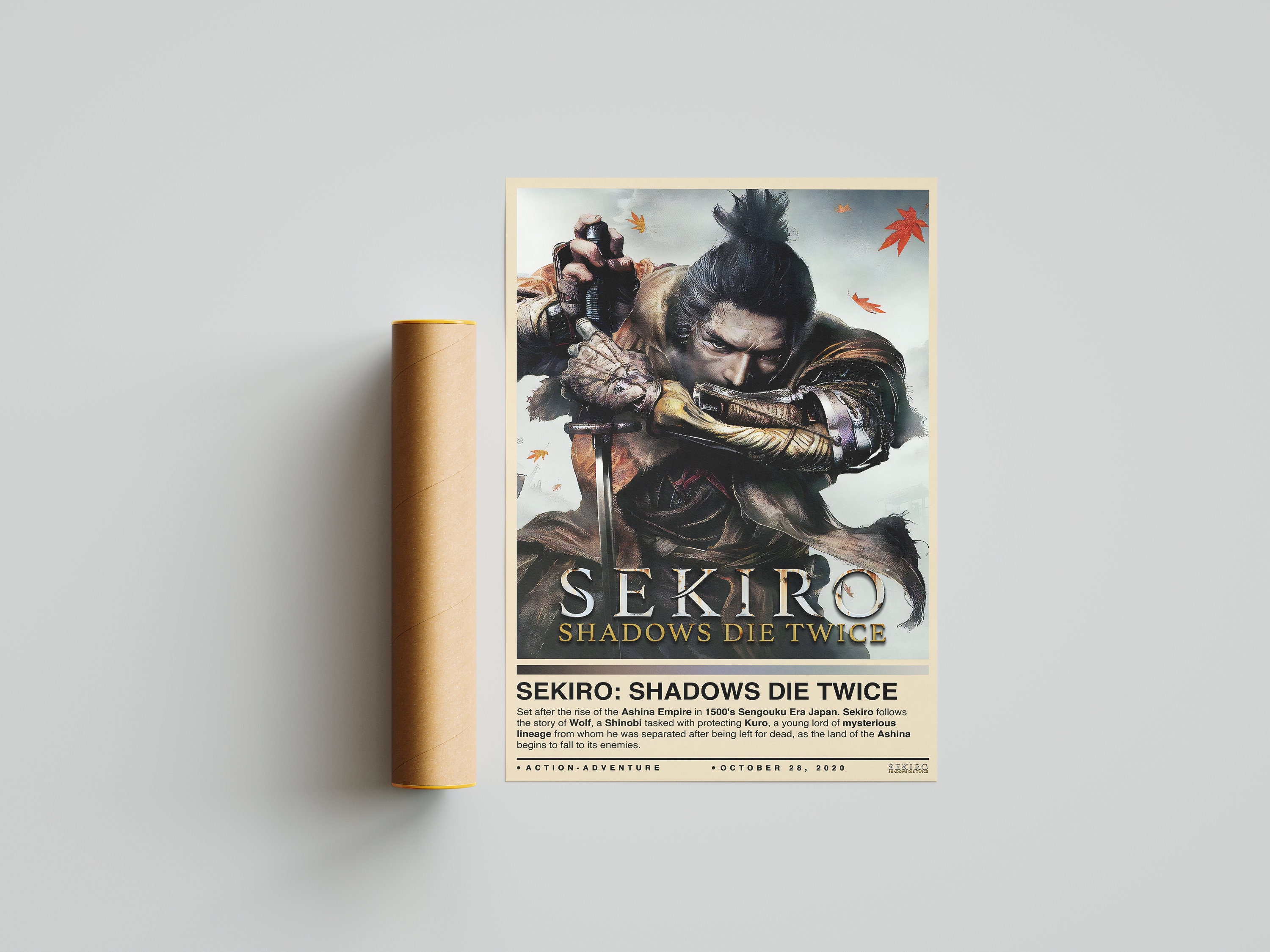 Sekiro Shadows Die Twice Poster, Video Game Poster