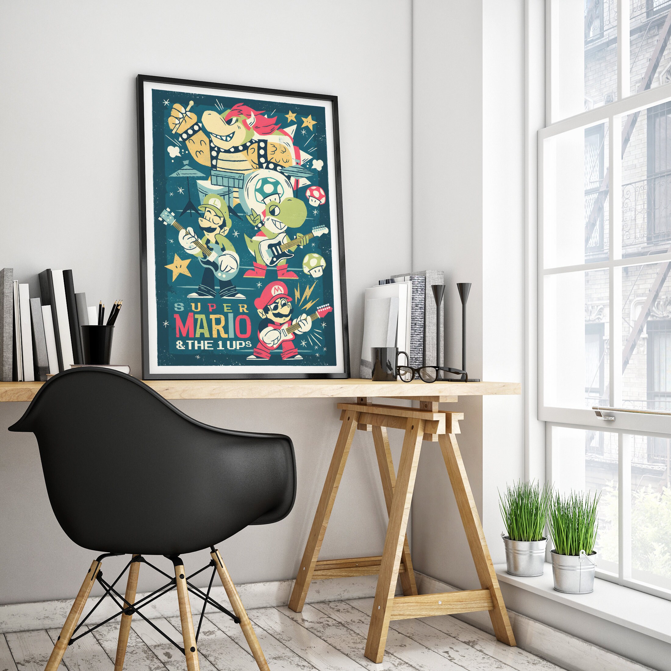 Super Mario Poster | Super Mario Prints | Retro Game Poster ...