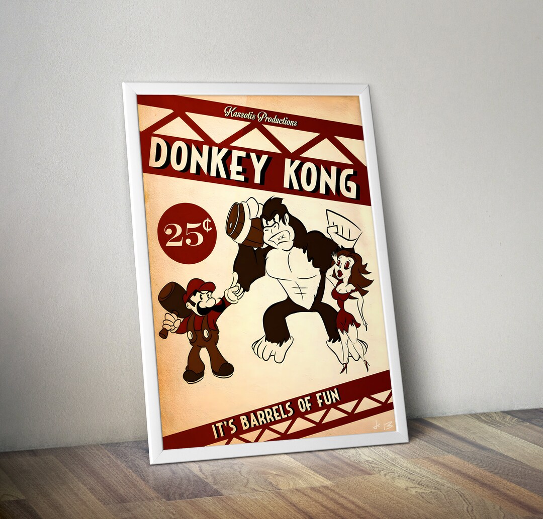 Donkey Kong Poster Donkey Kong Prints Arcade Video Game - Etsy