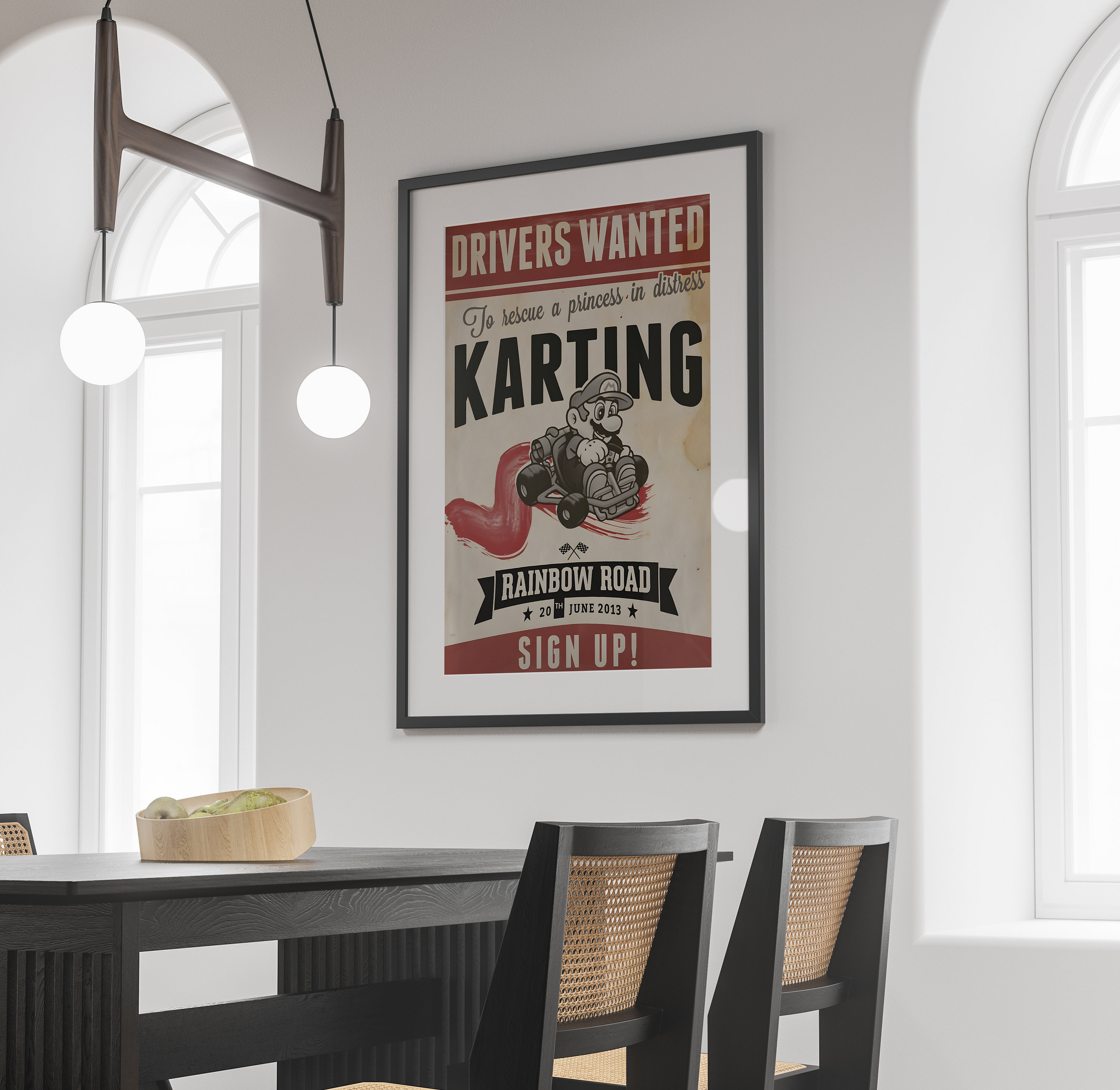 Mario Kart Poster | Super Mario Prints | Retro Game Poster | Video Game ...