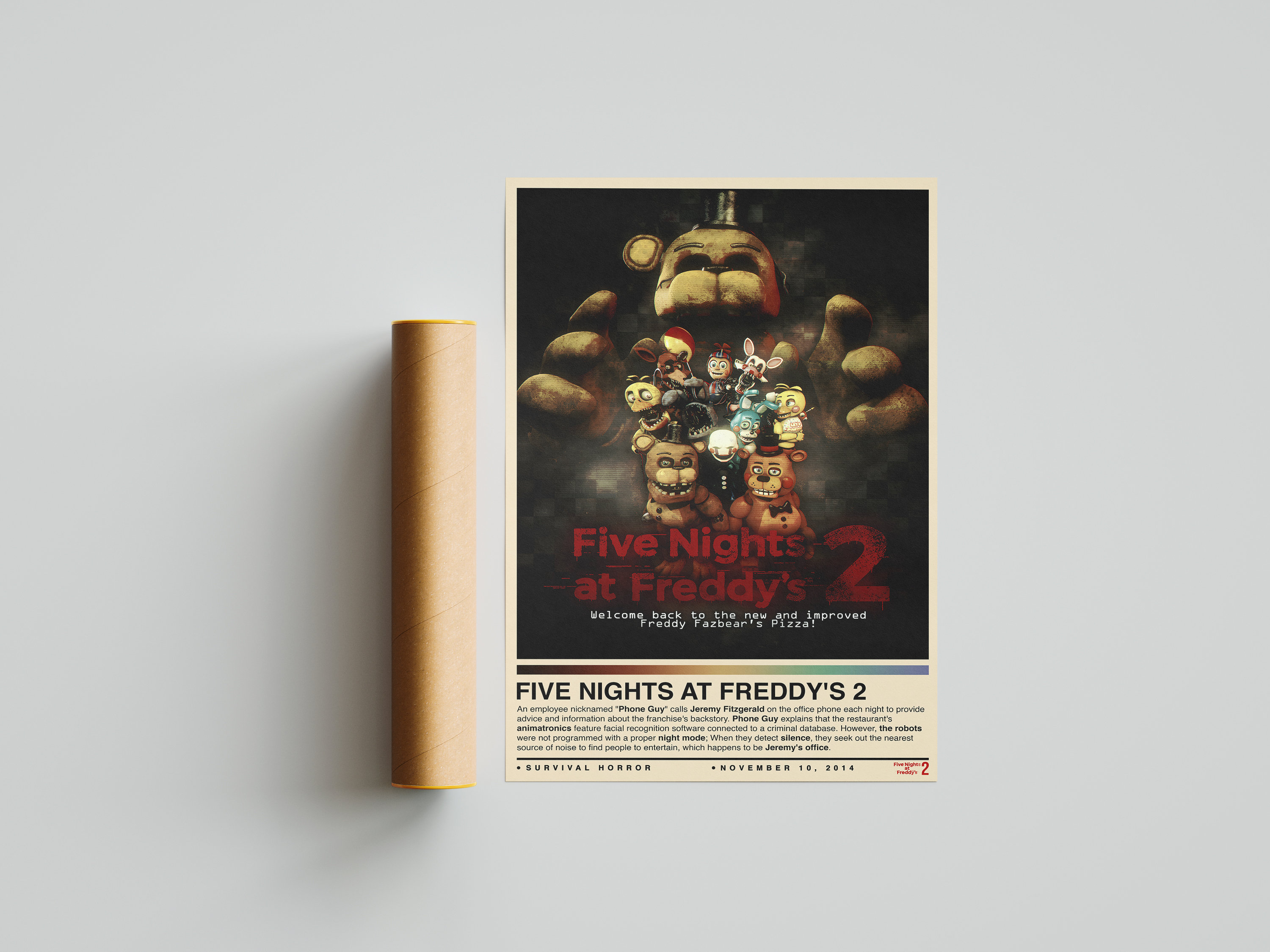 Five Nights at Freddy's 2 Poster Print | Gaming Posters | 4 Colors | Gaming Decors | Video Game ...